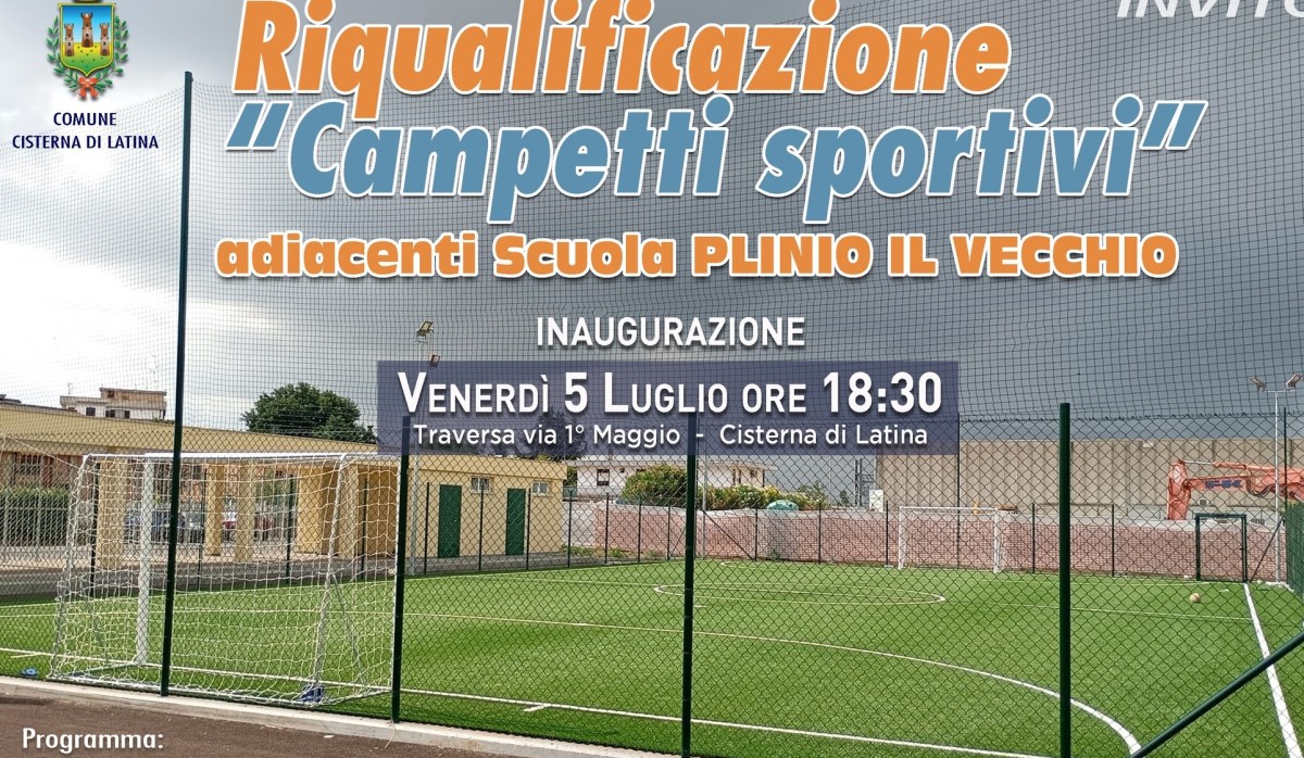 Cisterna: Nuova vita per i campetti adiacenti alla scuola Plinio Il ...